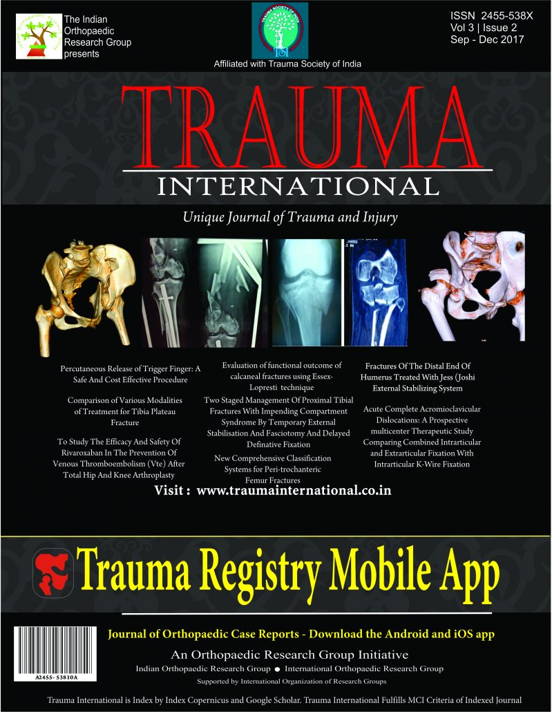 Trauma International | Sep – Dec | 2017 | Vol 3 | Issue 2 – Trauma ...