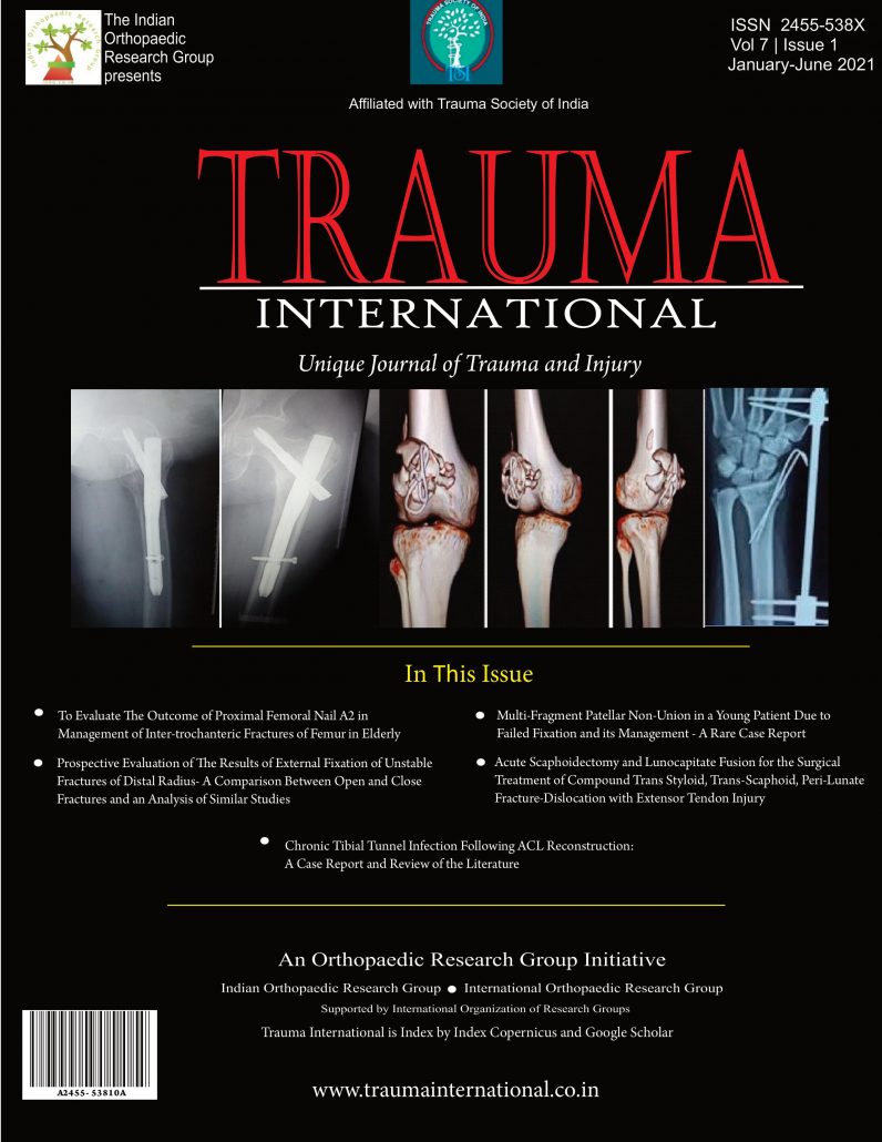 Trauma International | January-June 2021 | Vol 7 | Issue 1 – Trauma ...